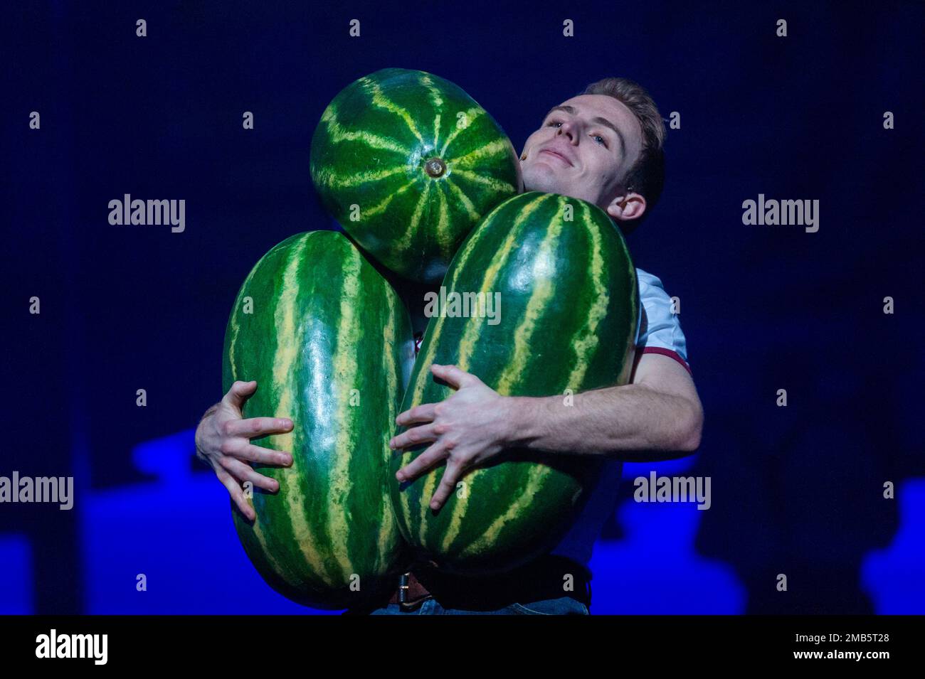 London, UK. 20 January 2023. Cast member Danny Colligan as Billy ...