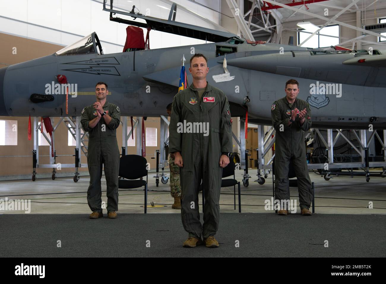 U.S. Air Force Lt. Col. John ‘Rocket’ Koegel, the new commander of the 131st Fighter Squadron ...