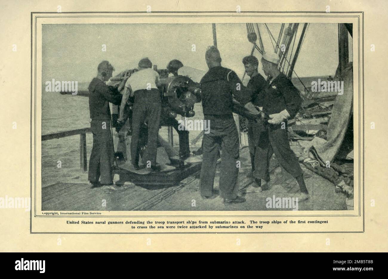 AMERICAN NAVAL GUNNERS FIGHTING German SUBMARINES from the book The ...