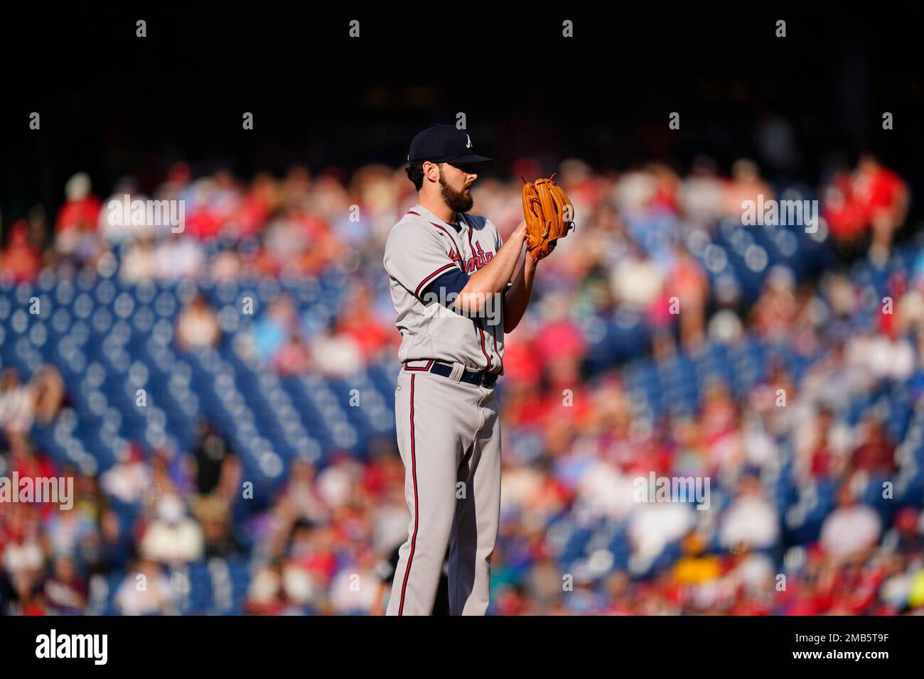 Atlanta Braves' Ian Anderson plays during a baseball game, Thursday ...