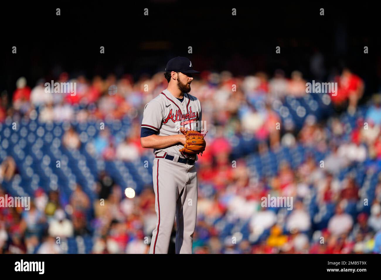Atlanta Braves' Ian Anderson plays during a baseball game, Thursday ...