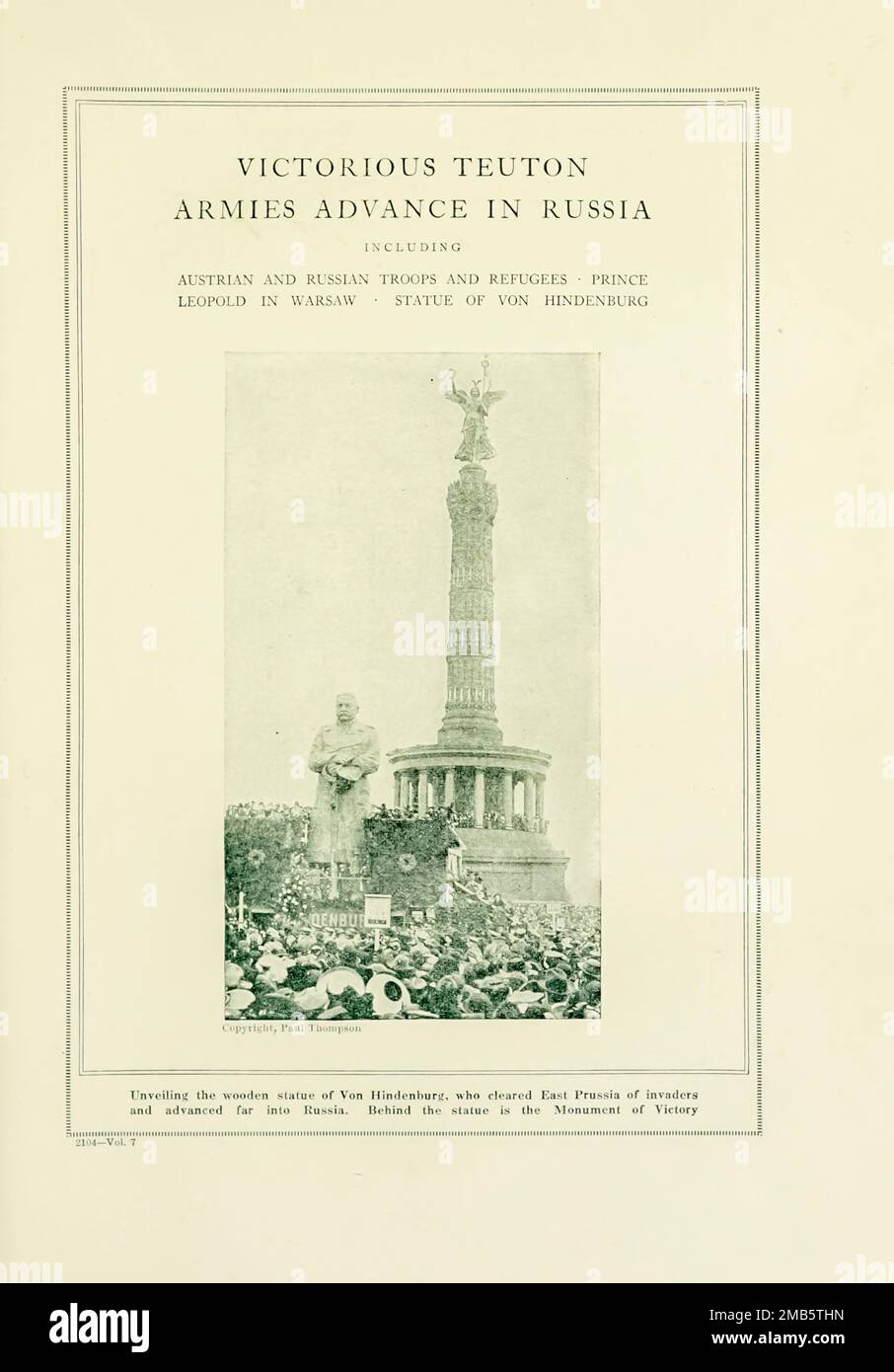 Unveiling the Statue of Von Hindenburg from the book The story of the ...