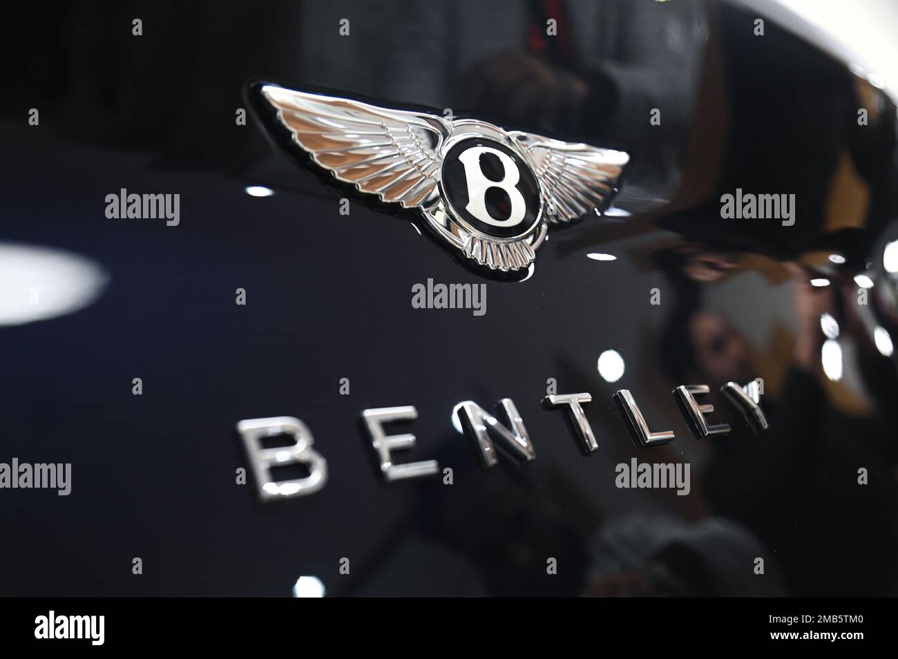 New Delhi, Delhi, India. 20th Jan, 2023. The logo of Bentley Motors ...
