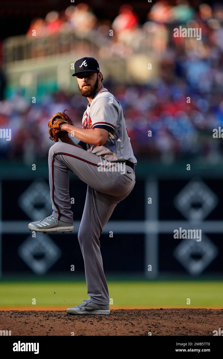 Atlanta Braves' Ian Anderson pitches during the second inning of a ...