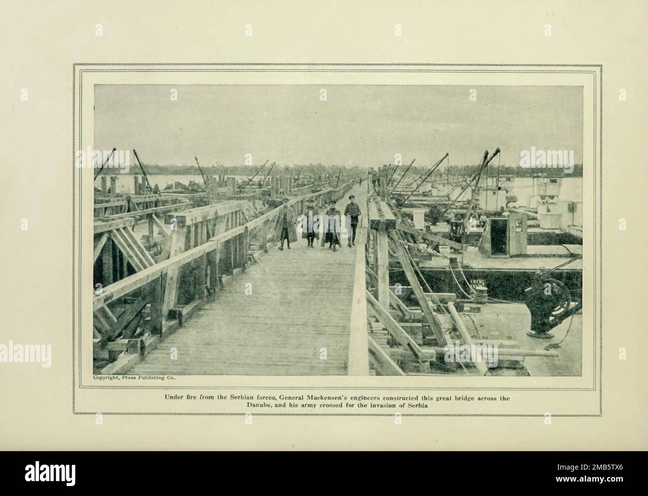 Constructing a Bridge over the Danube from the book The story of the ...