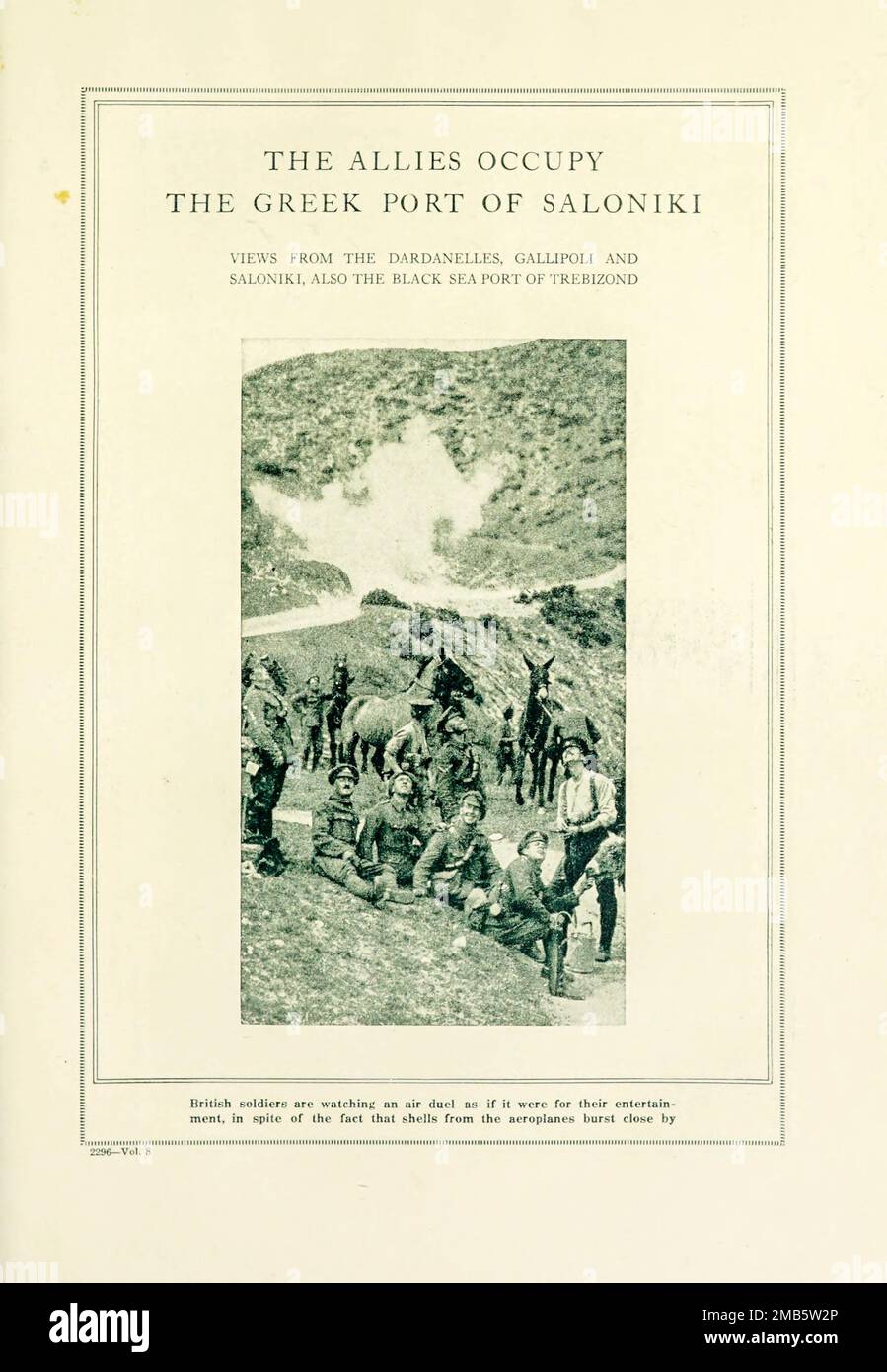 British Soldiers Watching an Air Duel from the book The story of the ...