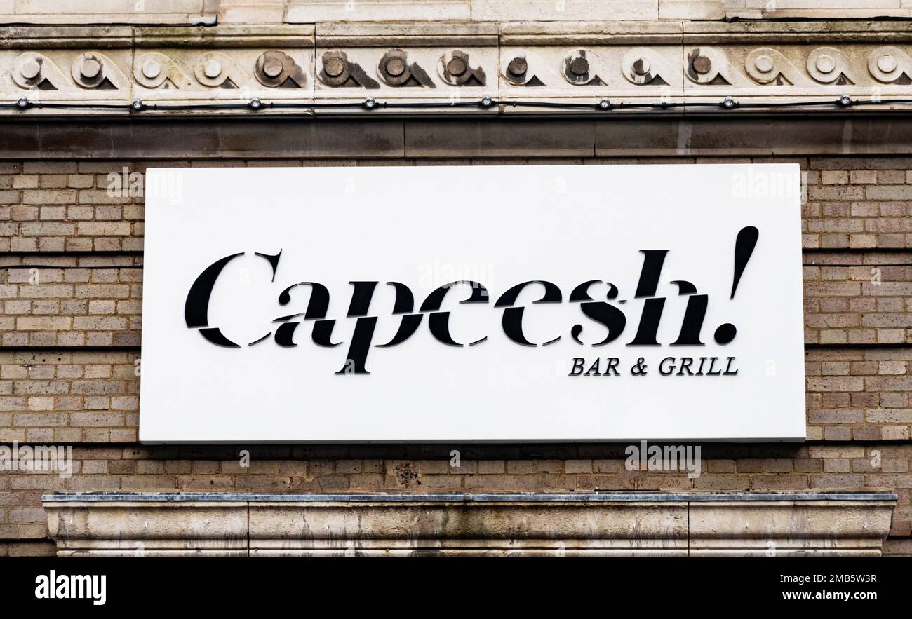 Capeesh Bar & Grill.Liverpool Stock Photo - Alamy