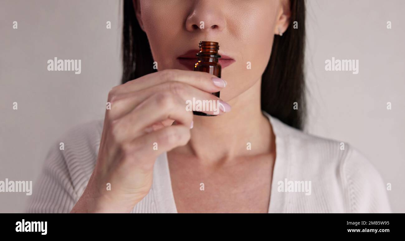 Aromatherapy Essential Oil Smell Therapy Herbal Treatment Stock Photo ...