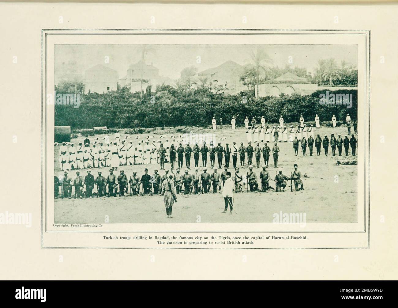 Turkish Troops Drilling in Bagdad from the book The story of the great ...
