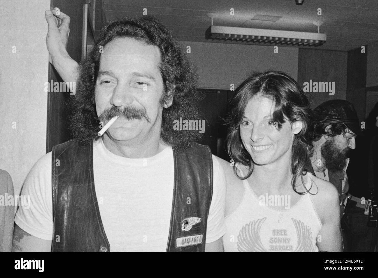 FILE - Hells Angels founder Ralph "Sonny" Barger and his wife Sharon are shown after his release ...