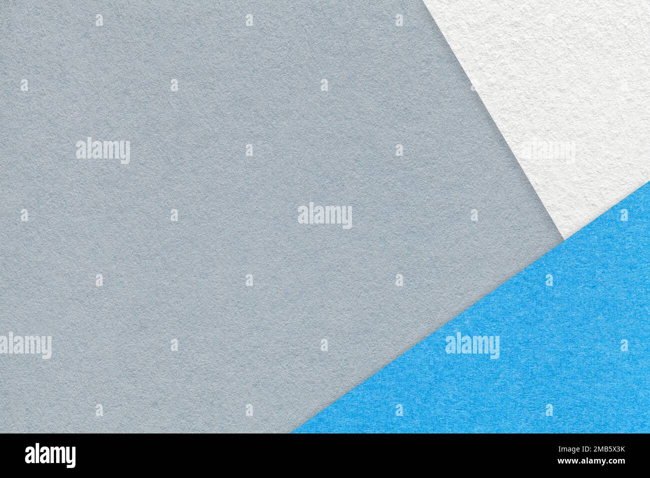 Texture of craft gray color paper background with blue and white border ...