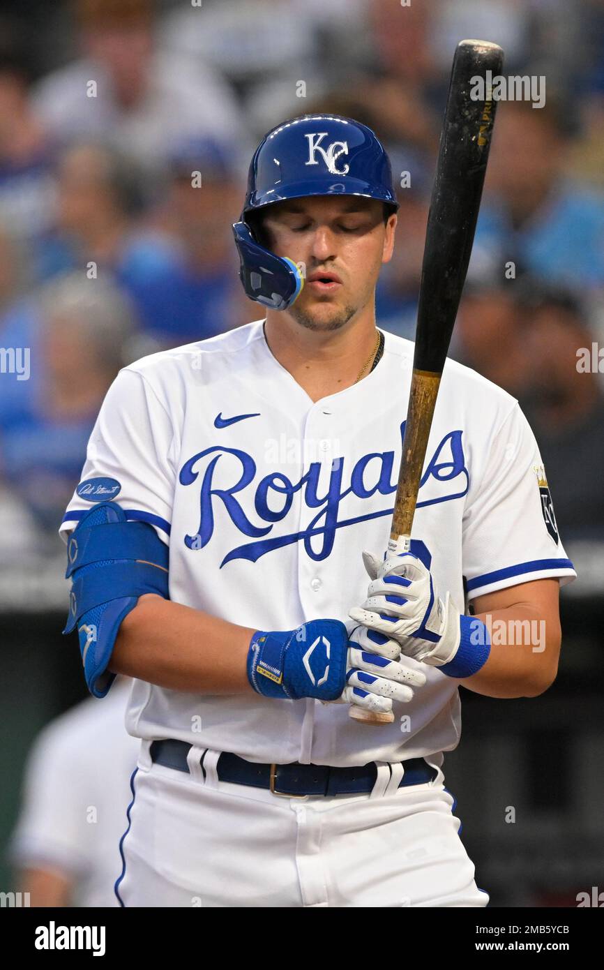 Kansas City Royals' Vinnie Pasquantino at bat during the fourth inning ...