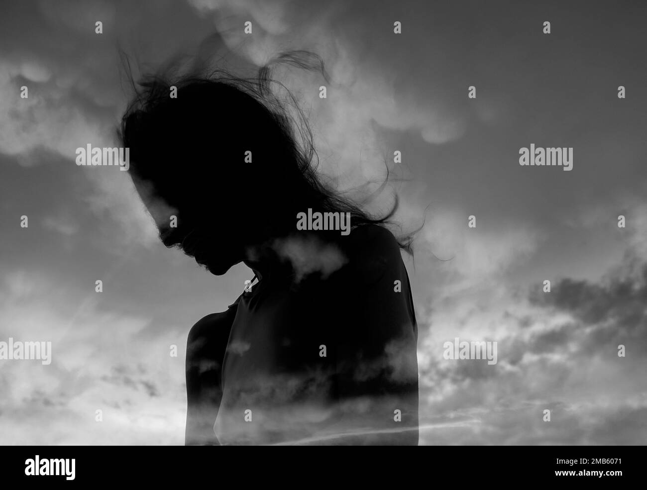 Wind behind Black and White Stock Photos & Images - Alamy