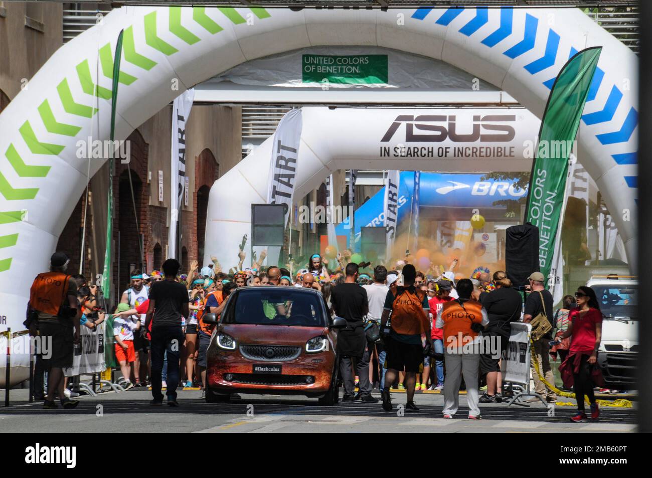 Italy, Liguria, Genoa, People running races in the city Stock Photo - Alamy