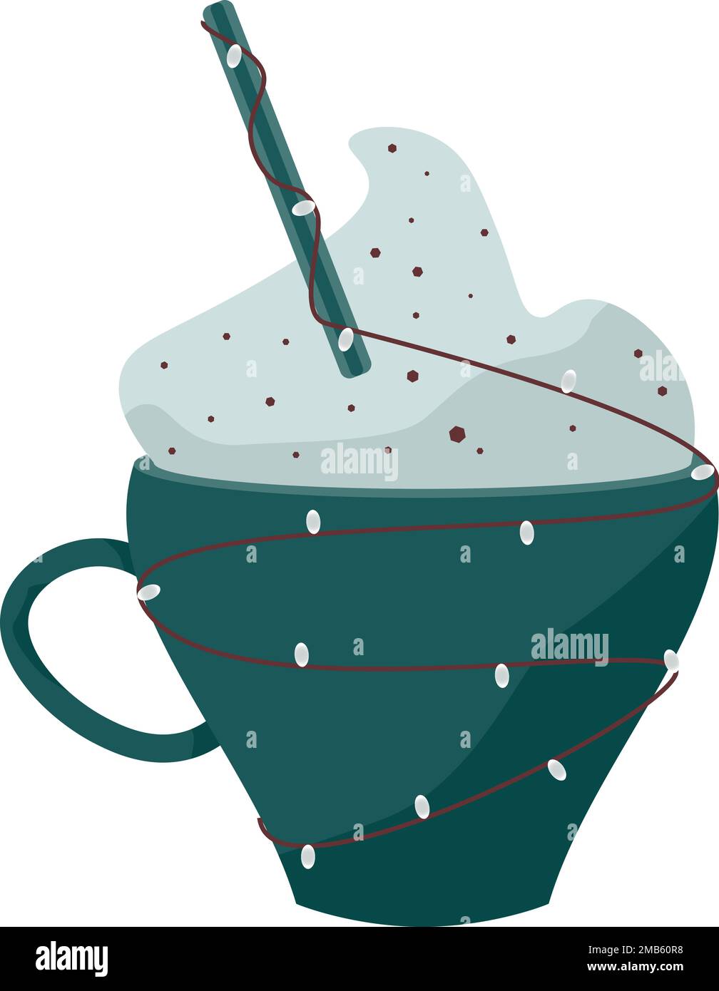 Green christmas cup hot Stock Vector Images - Alamy