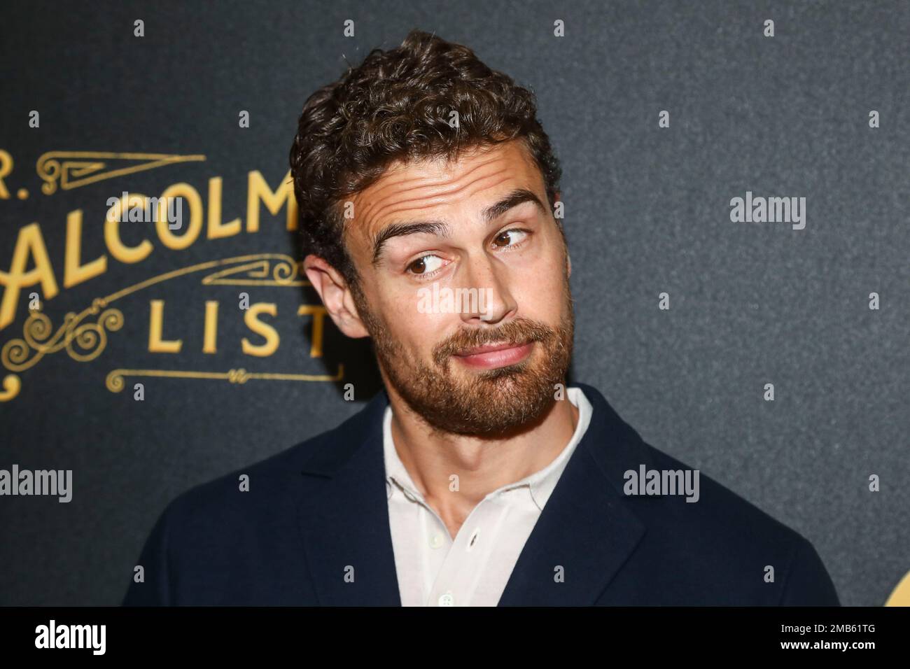 Actor Theo James attends the premiere of "Mr. Malcolm's List" at the ...