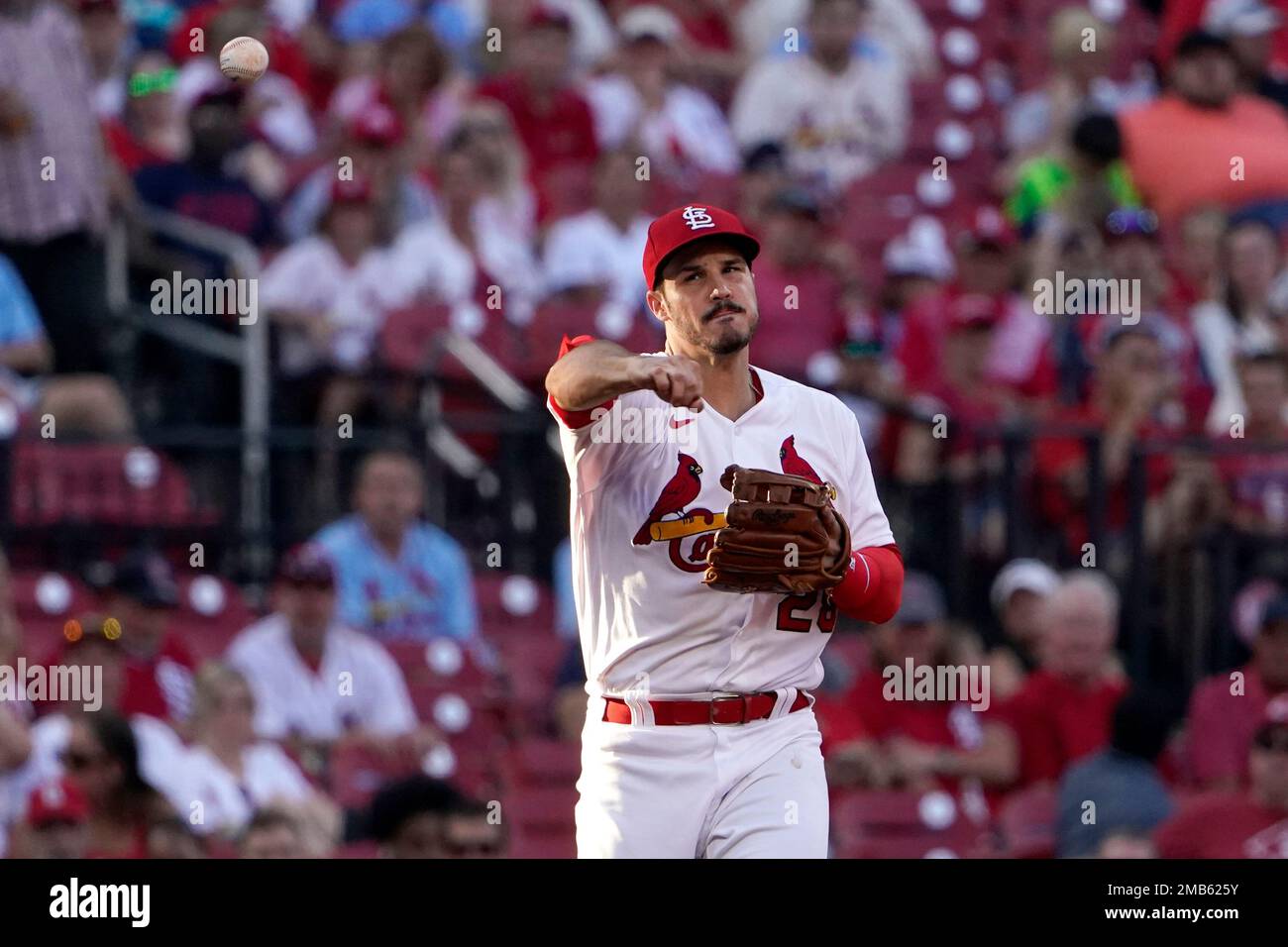 St. Louis Cardinals third baseman Nolan Arenado throws out Miami ...
