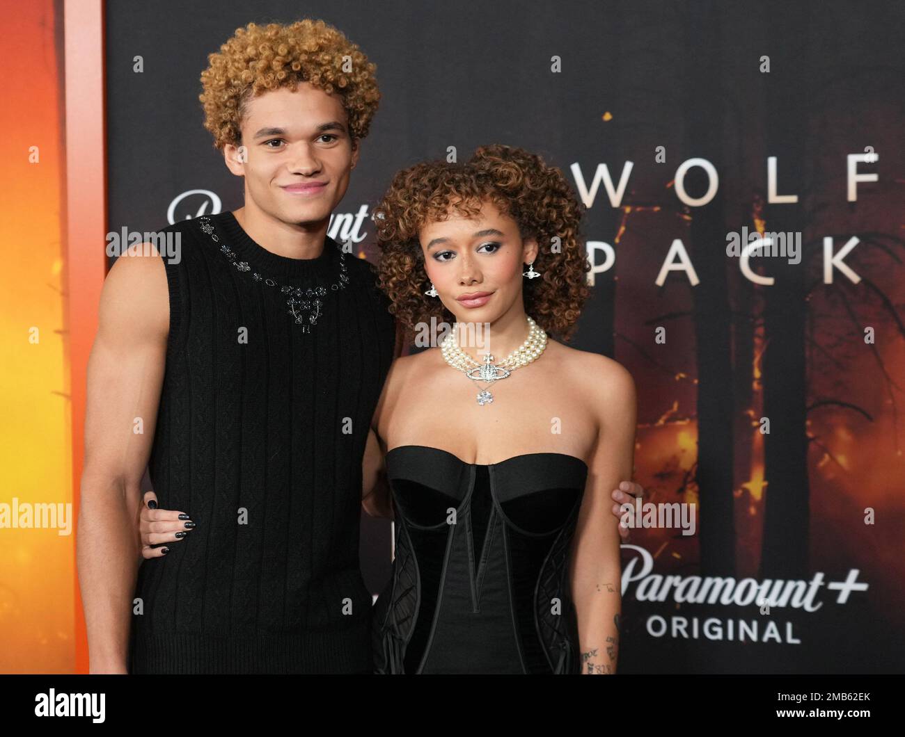 (L-R) Armani Jackson and Talia Jackson at Paramount+'s WOLF PACK Los ...