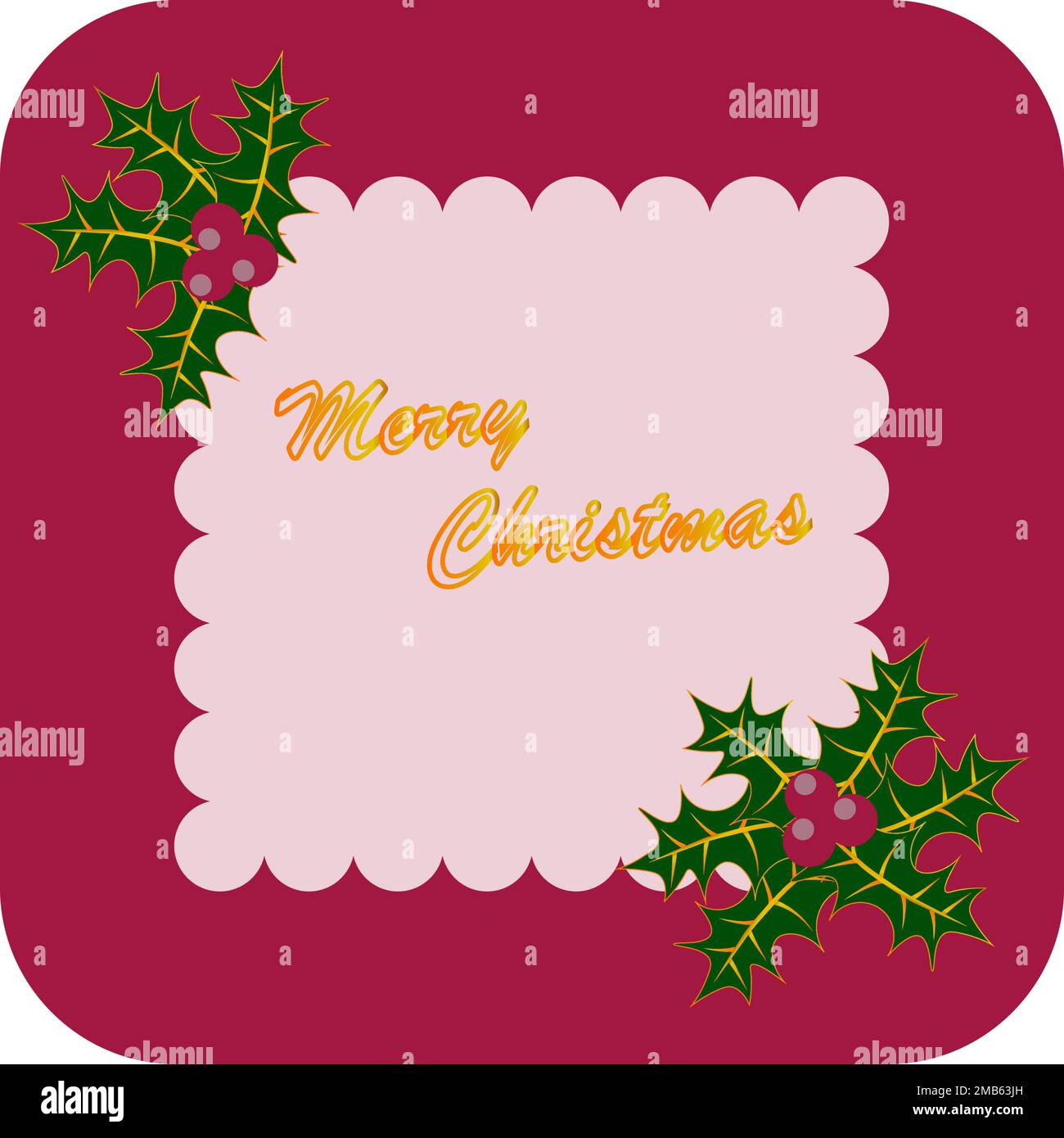 Colorful frame for New Year and Christmas greeting card designed in ...