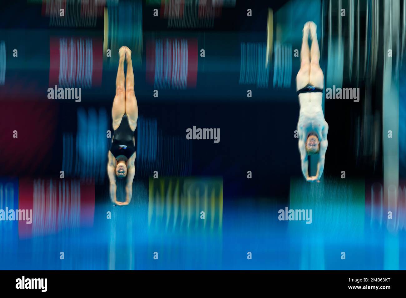 Grace Reid and James Heatley of Great Britain compete during the mixed ...