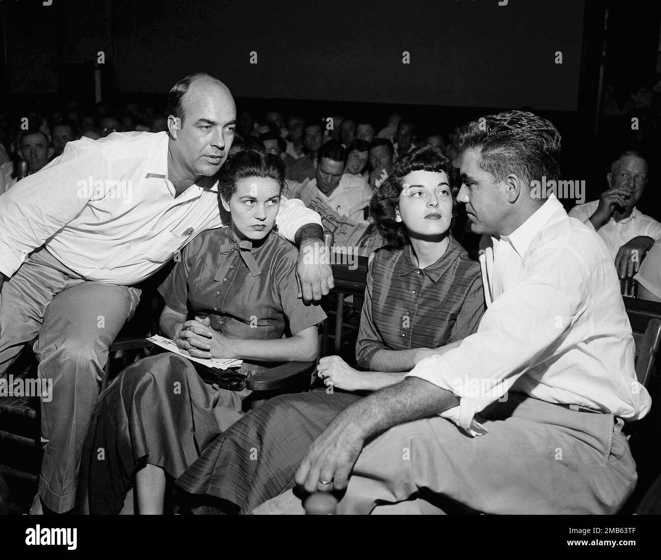 FILE - In this Sept. 23, 1955, file photo, J.W. Milam, left, his wife ...