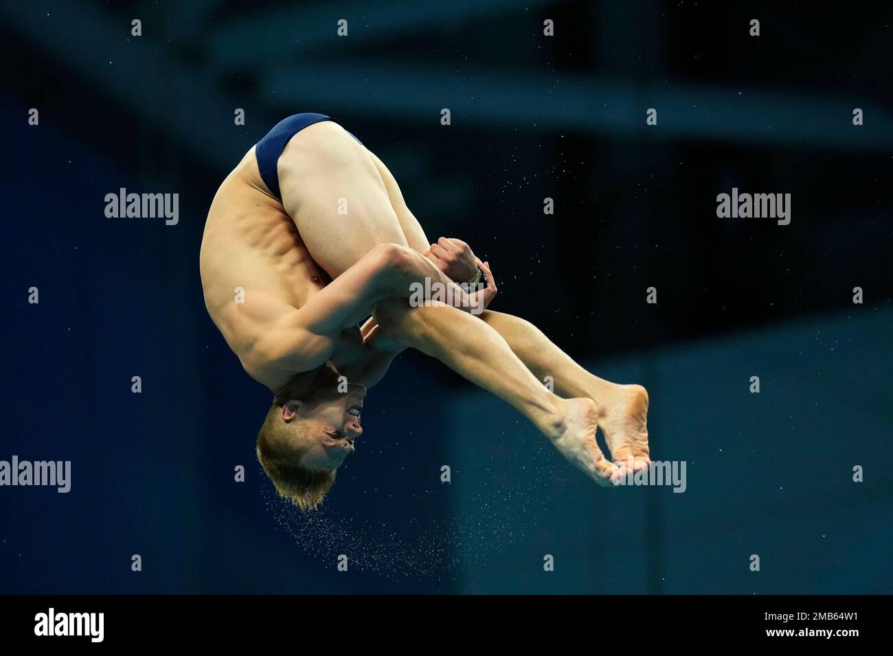 Timo Barthel of team Germany competes during the mixed team diving ...