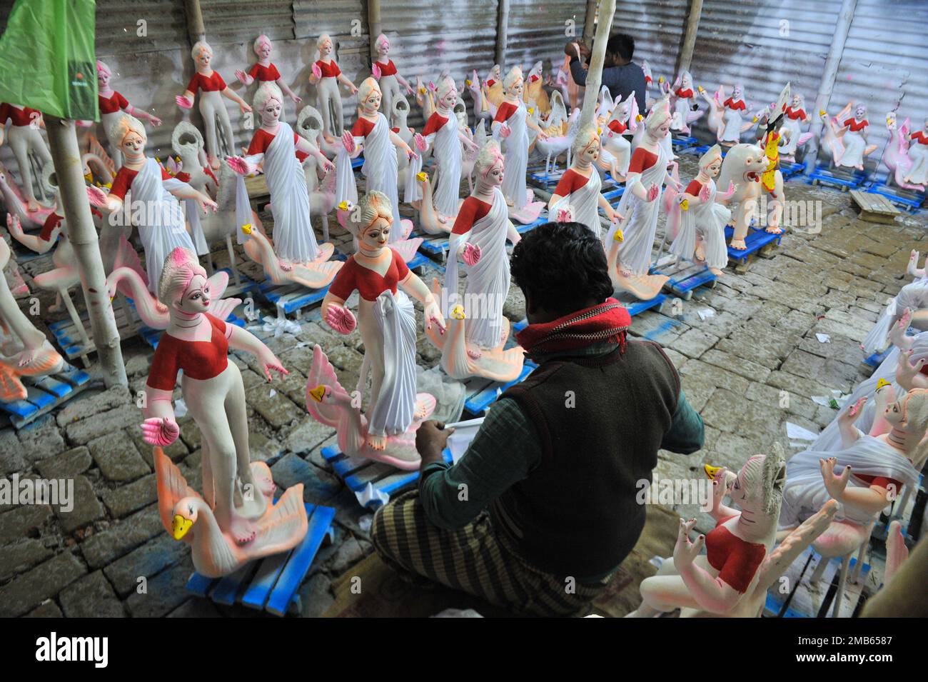 Non Exclusive: Sylhet, Bangladesh: Saraswati Puja, one of the religious ...