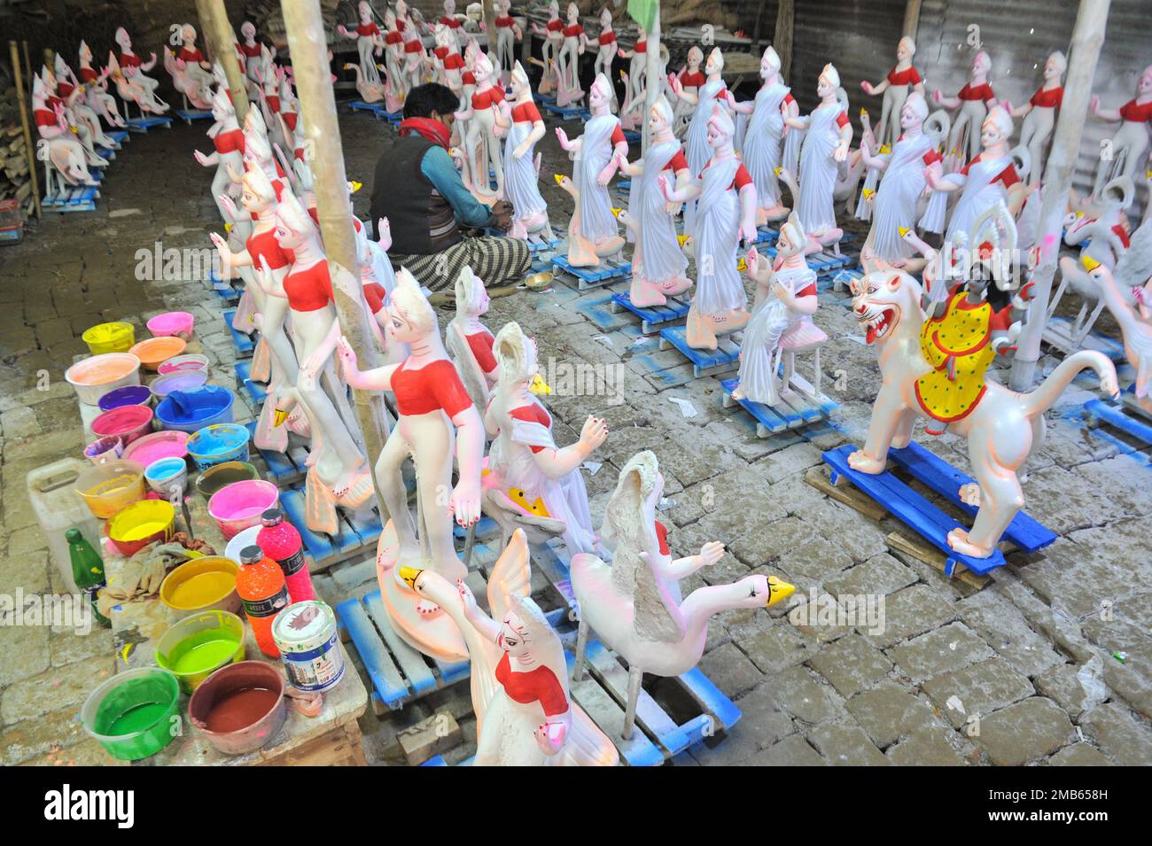 Non Exclusive: Sylhet, Bangladesh: Saraswati Puja, one of the religious ...