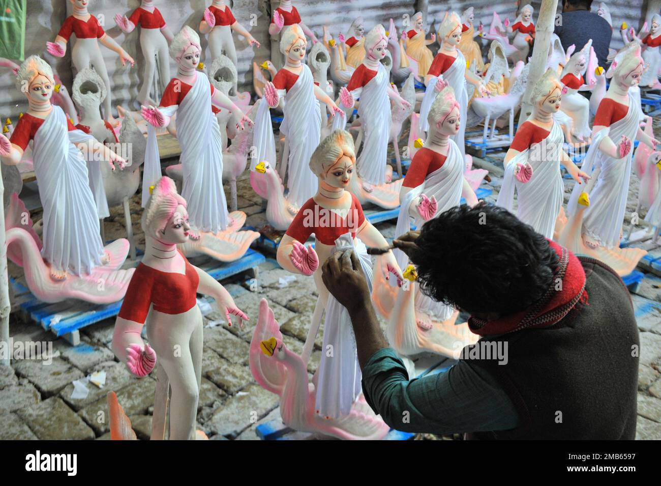 Non Exclusive: Sylhet, Bangladesh: Saraswati Puja, one of the religious ...