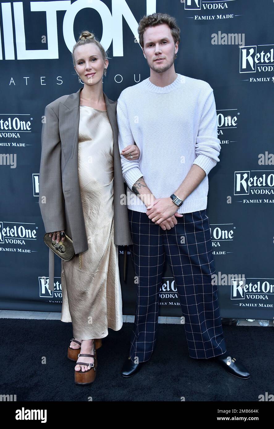 Tessa Hilton, left, and Barron Hilton attend a Hilton Summer Party on ...