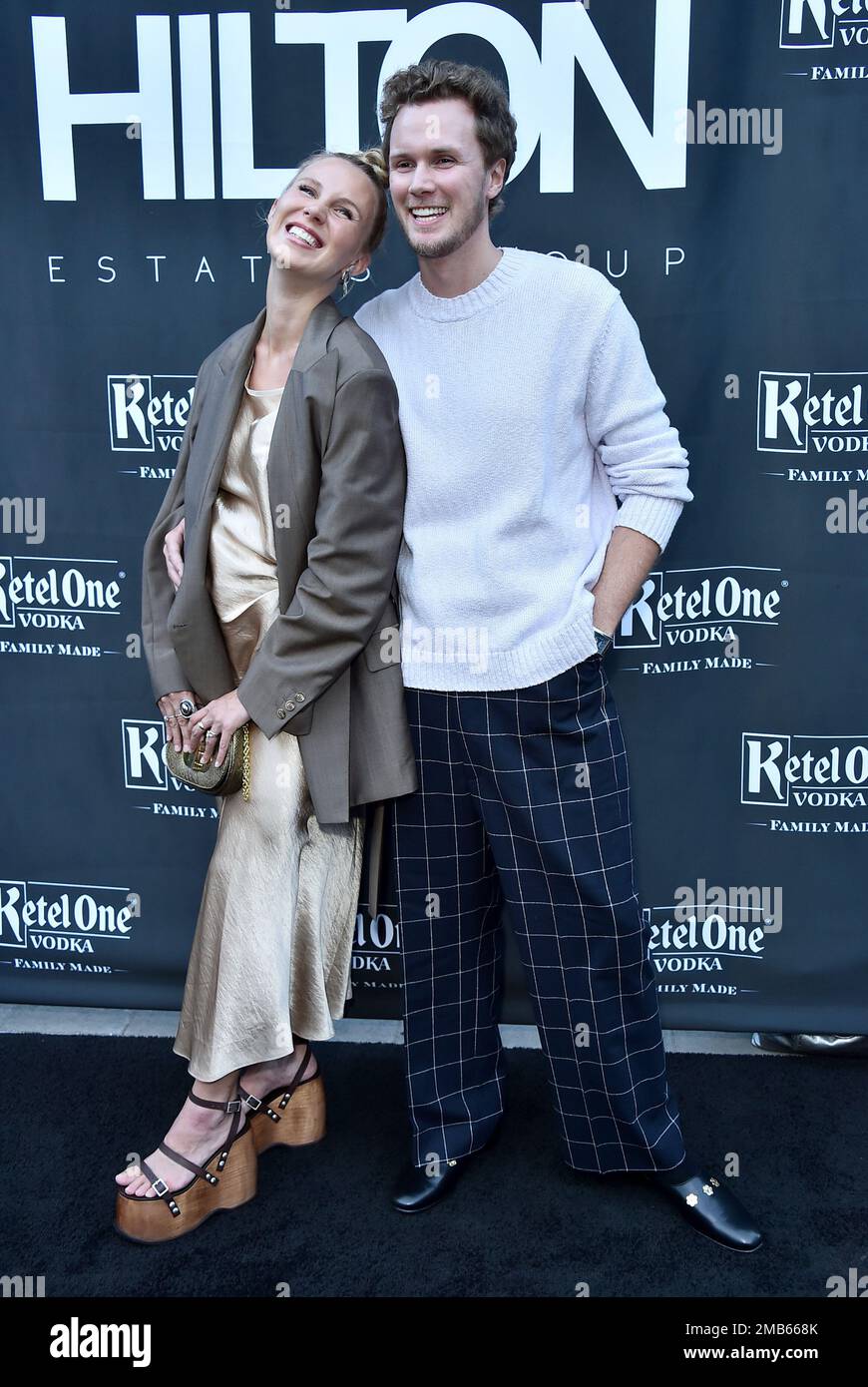 Tessa Hilton, left, and Barron Hilton attend a Hilton Summer Party on ...