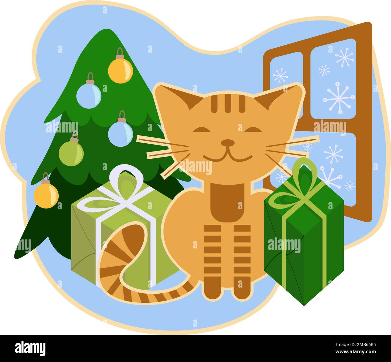 Bauble by window Stock Vector Images - Alamy