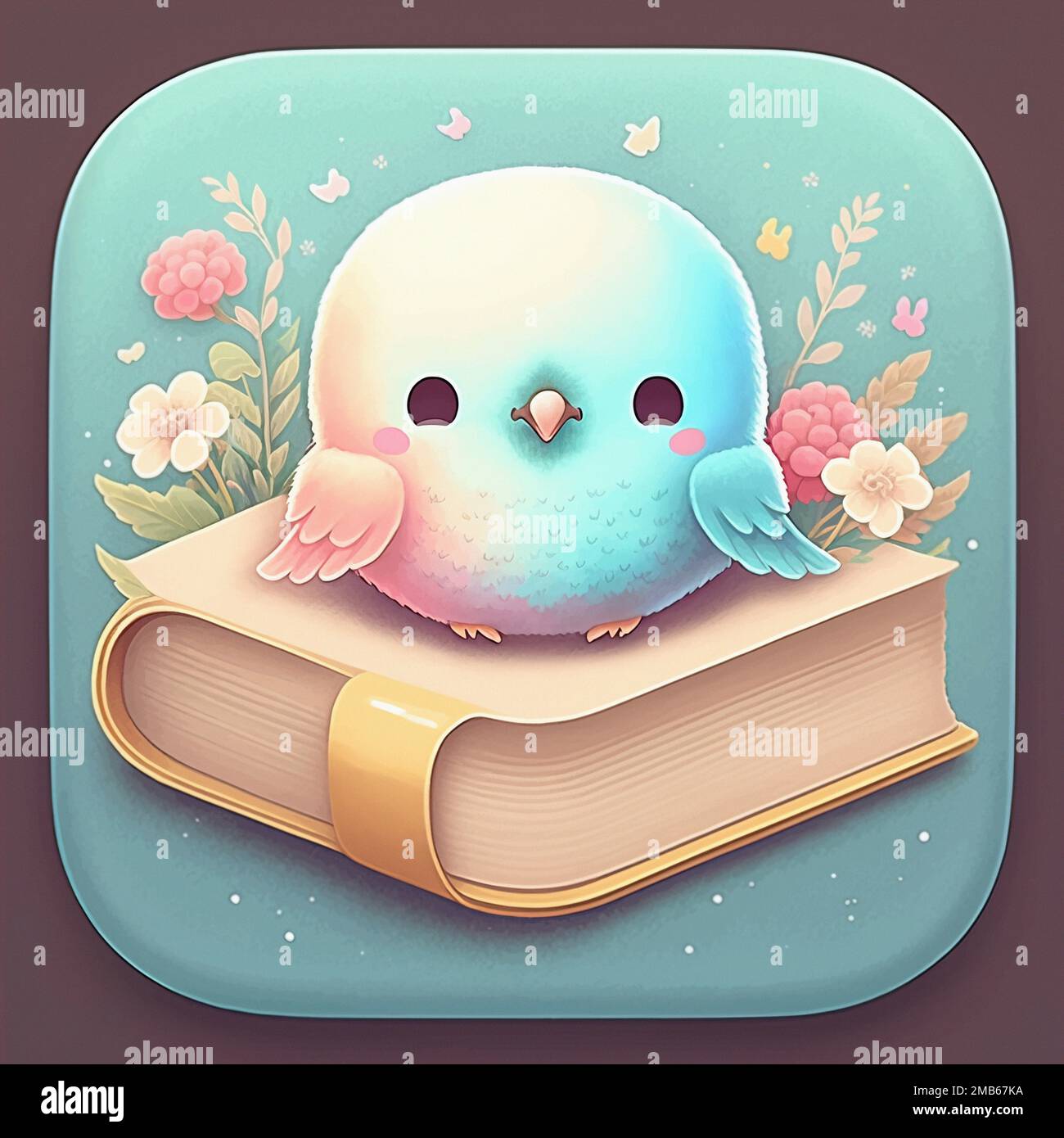 App icon cute colors owl on book. Owl on the book, logo, education ...