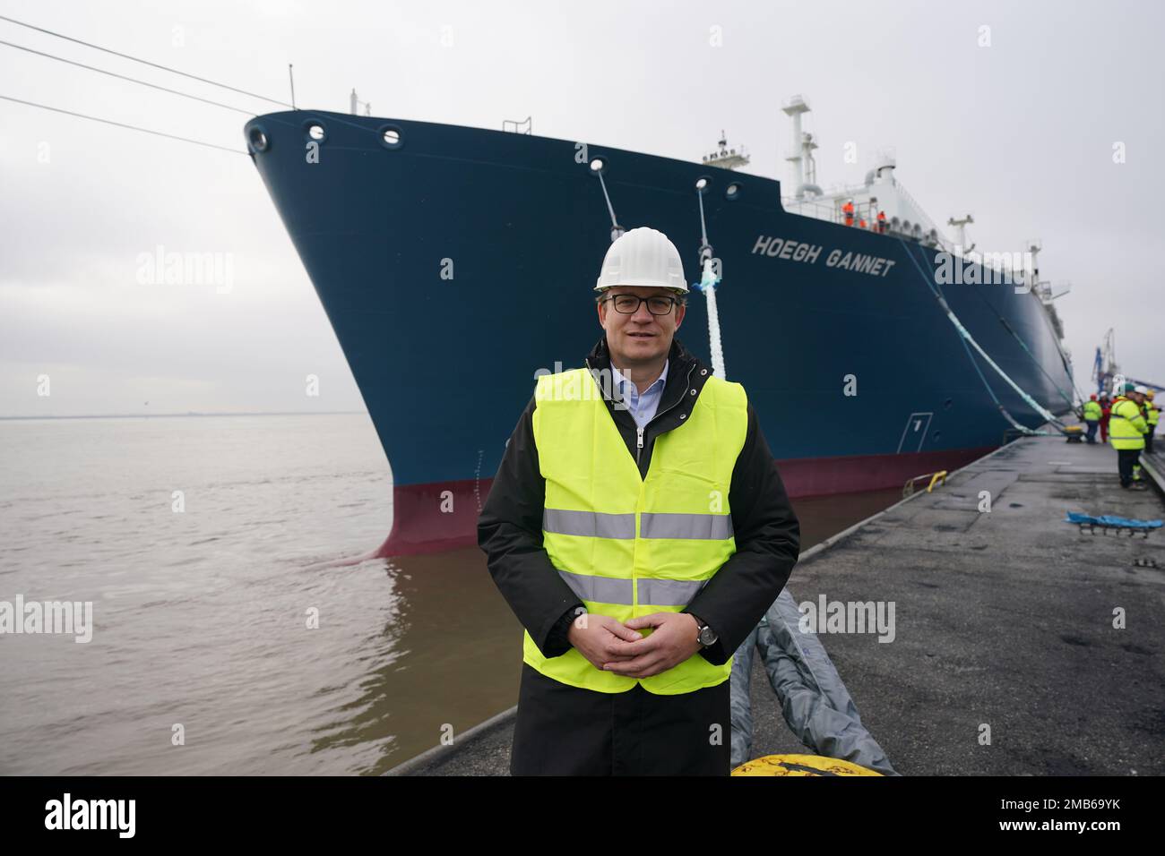 20 January 2023, Schleswig-Holstein, Brunsbüttel: Markus Krebber, CEO ...