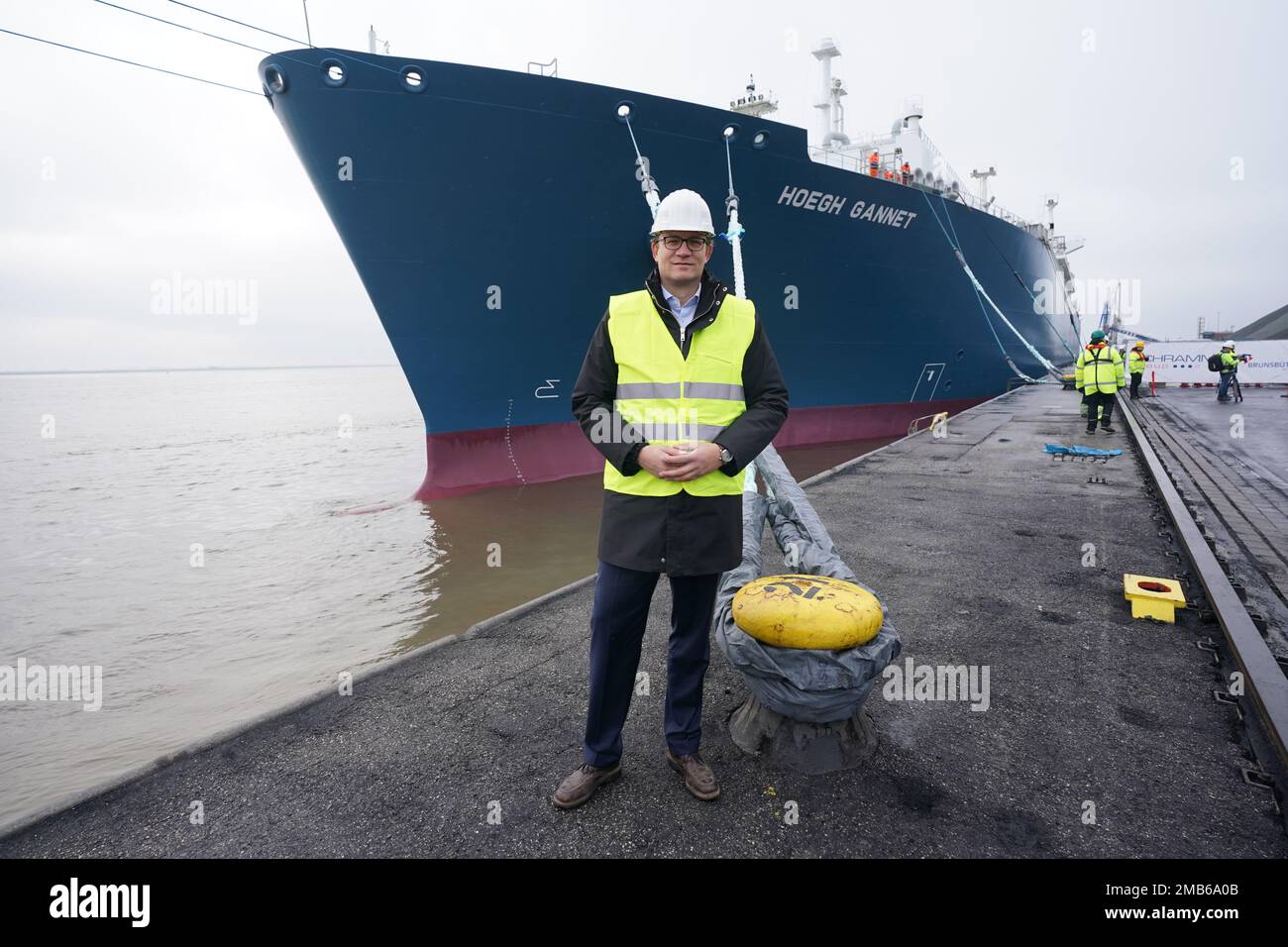20 January 2023, Schleswig-Holstein, Brunsbüttel: Markus Krebber, CEO ...