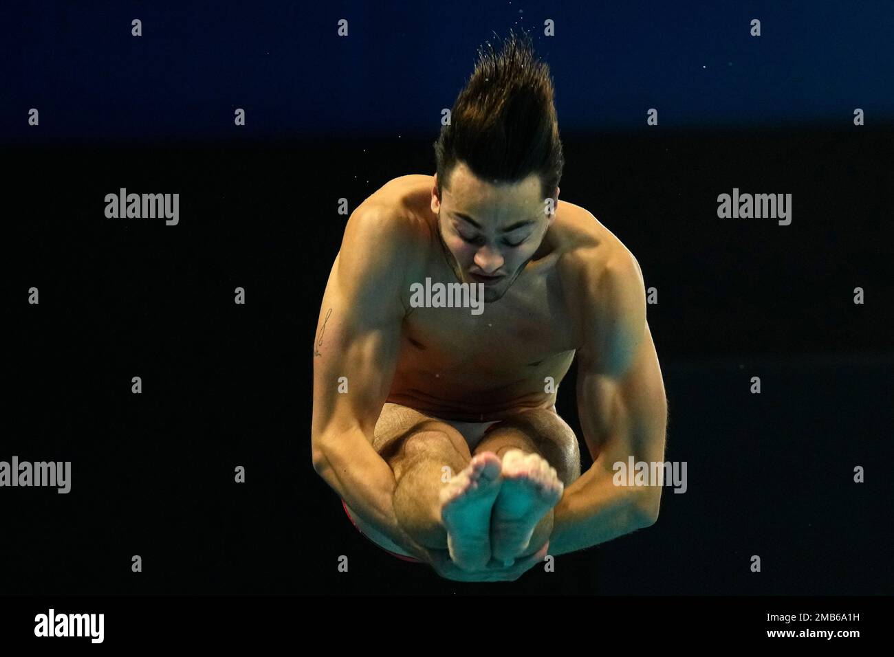 Alexis Jandard of France competes during the men's diving 3m ...