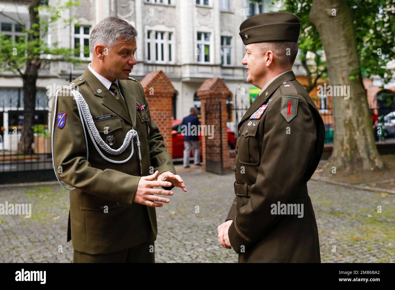 Polish army Lt. Col. Bogdan Kobylański, commander of the 14th Military ...