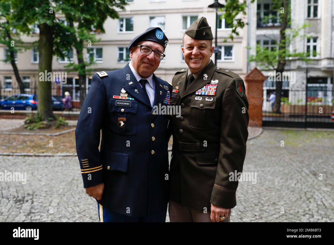 U.S. Army Lt. Col. Jerzy Rzasowski, a chaplain, and U.S. Army Brig. Gen. Geoffrey Norman, deputy ...