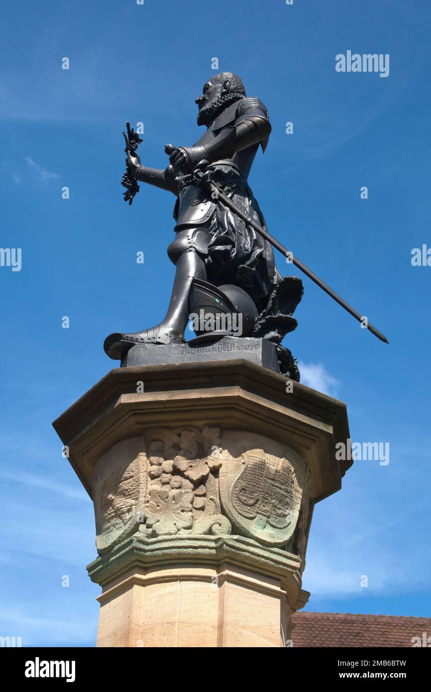 1896 bronze statue by Auguste Bartholdi of Lazare de Schwendi (1522 ...