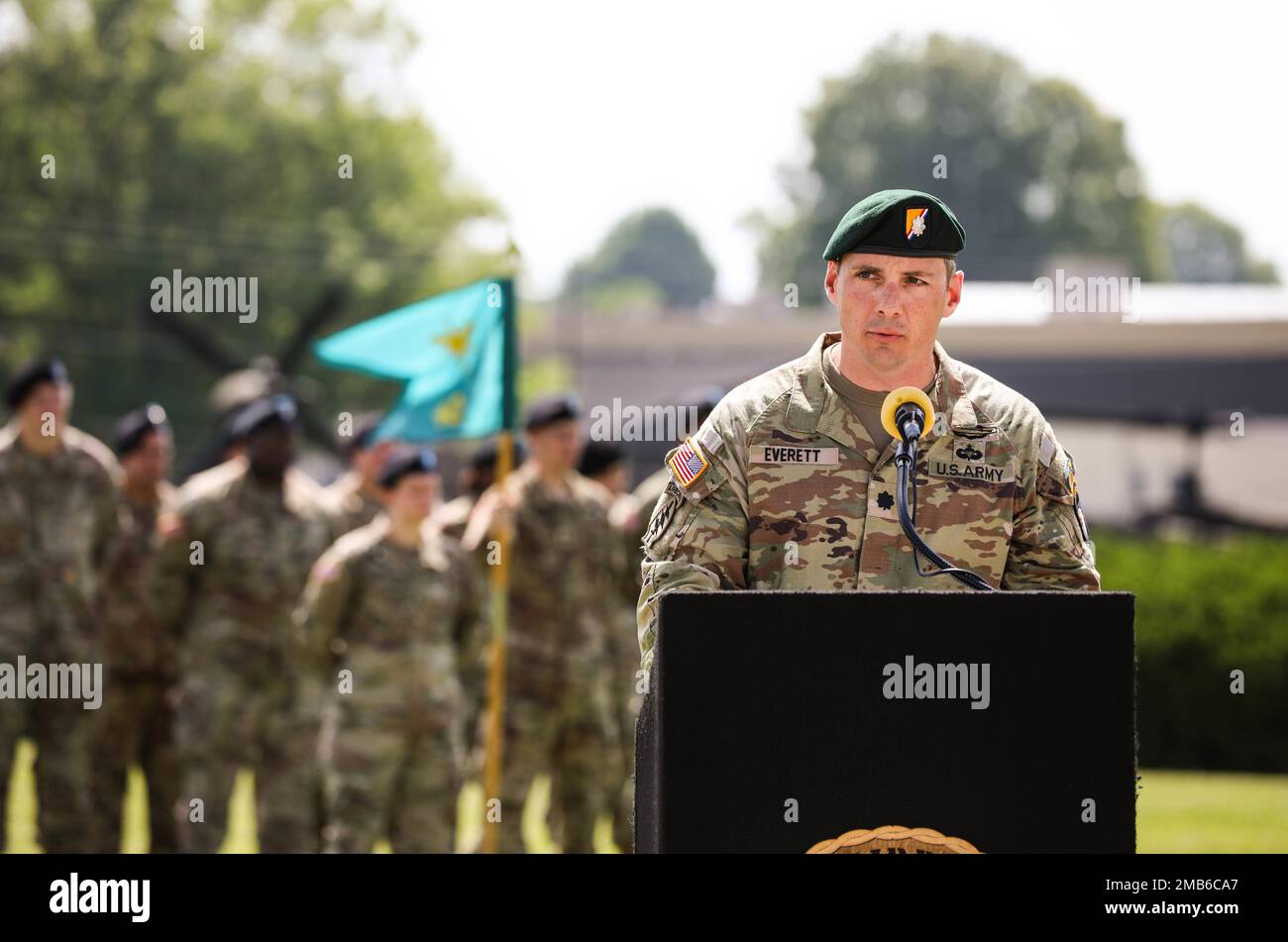 U.S. Army Lt. Col. Ben Everett, Commander of Headquarters and ...