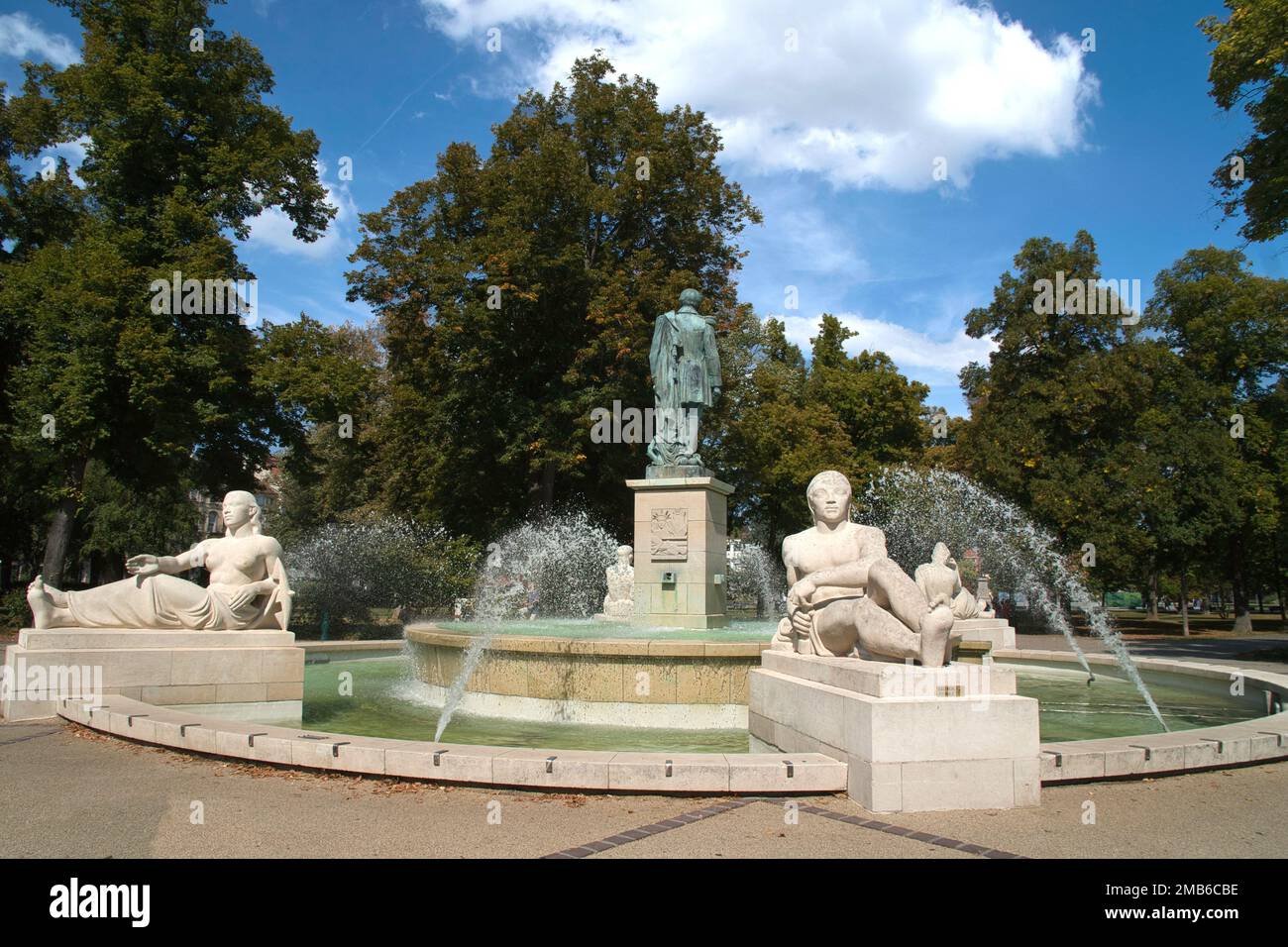 Fontaine Bruat (Bruat Fountain) in the Parc du Champ de Mars, Colmar ...