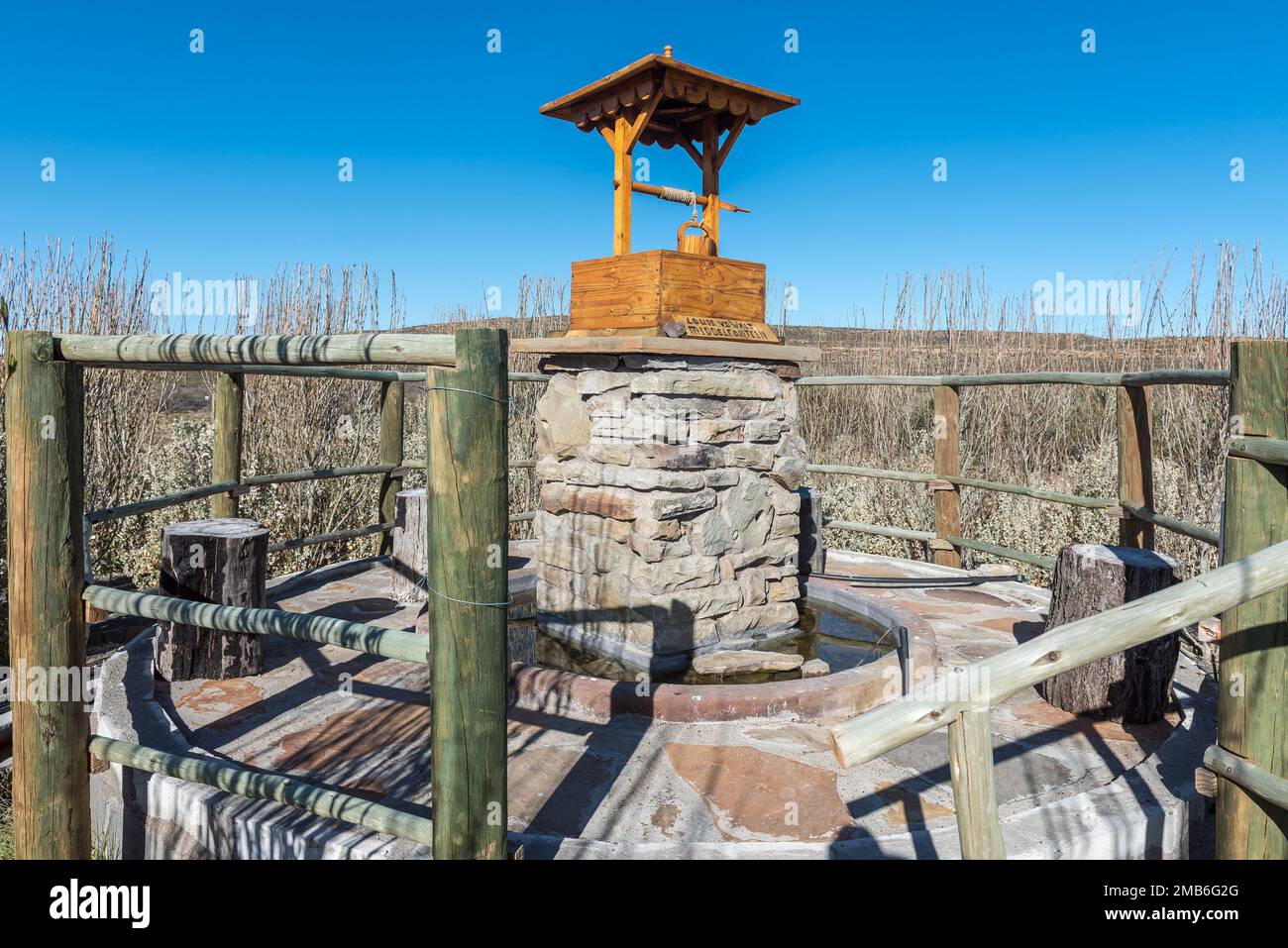 SUTHERLAND, SOUTH AFRICA - SEP 3, 2022: Center piece of the labyrinth ...