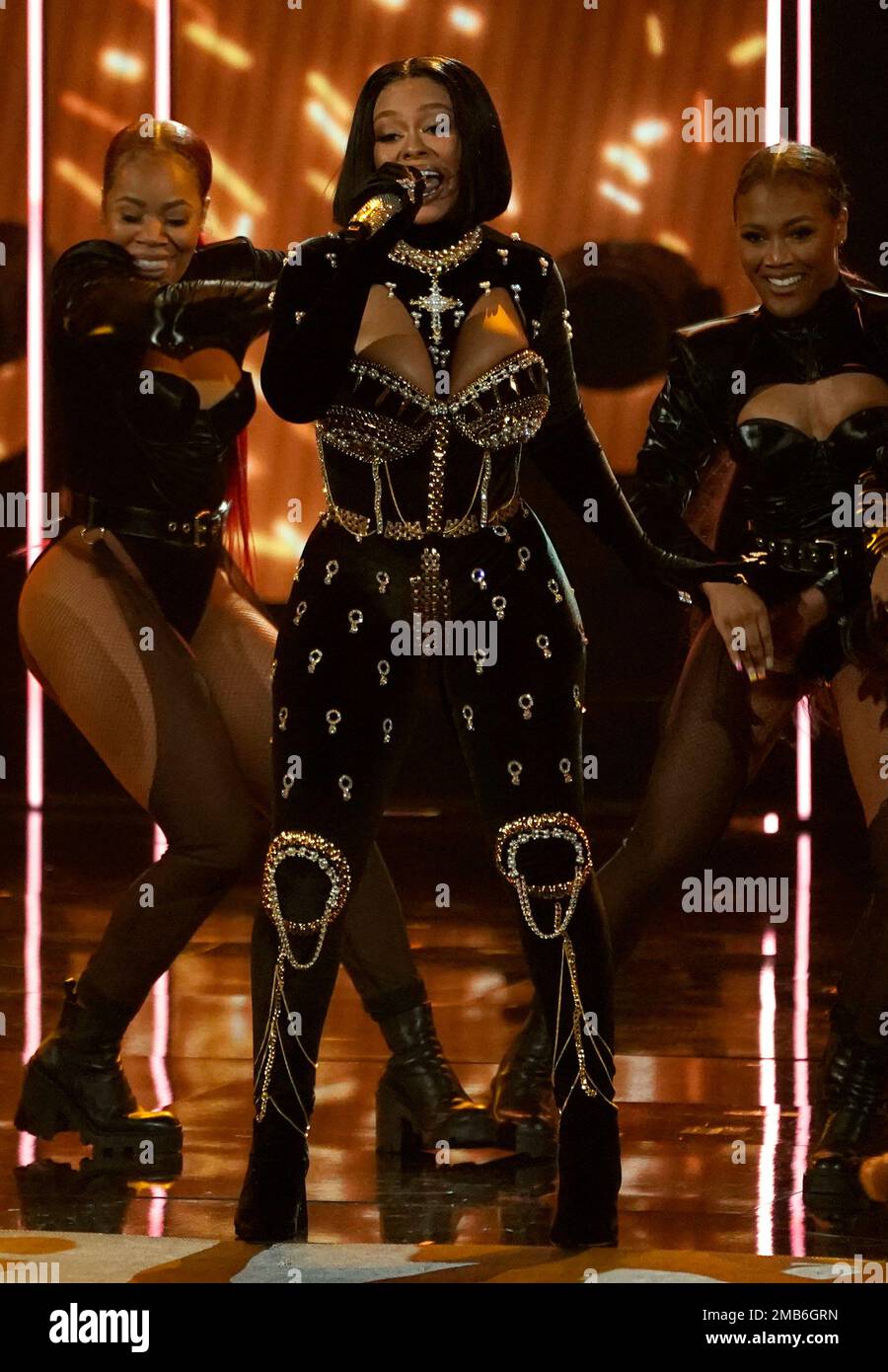 Latto performs at the BET Awards on Sunday, June 26, 2022, at the ...