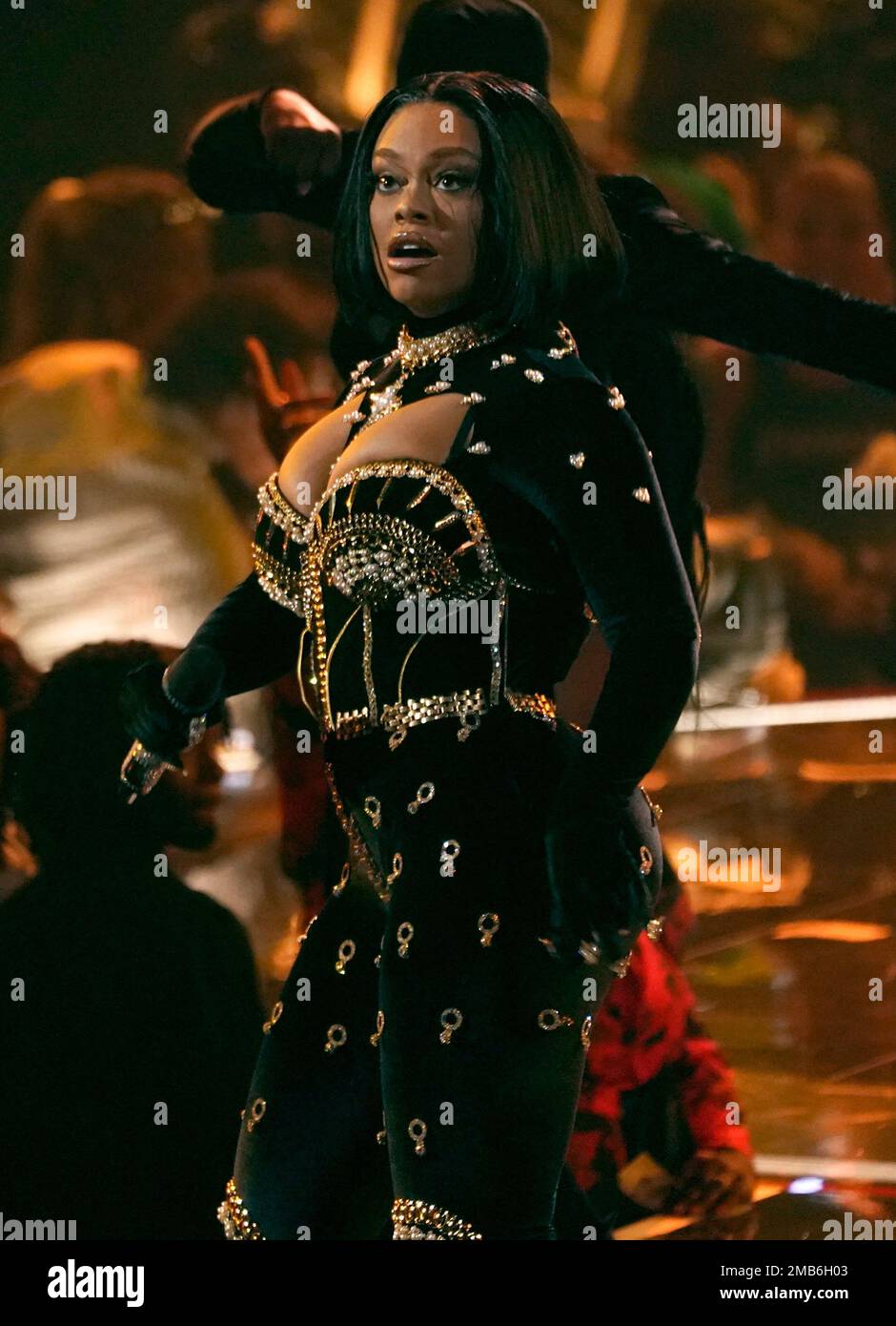 Latto performs at the BET Awards on Sunday, June 26, 2022, at the ...