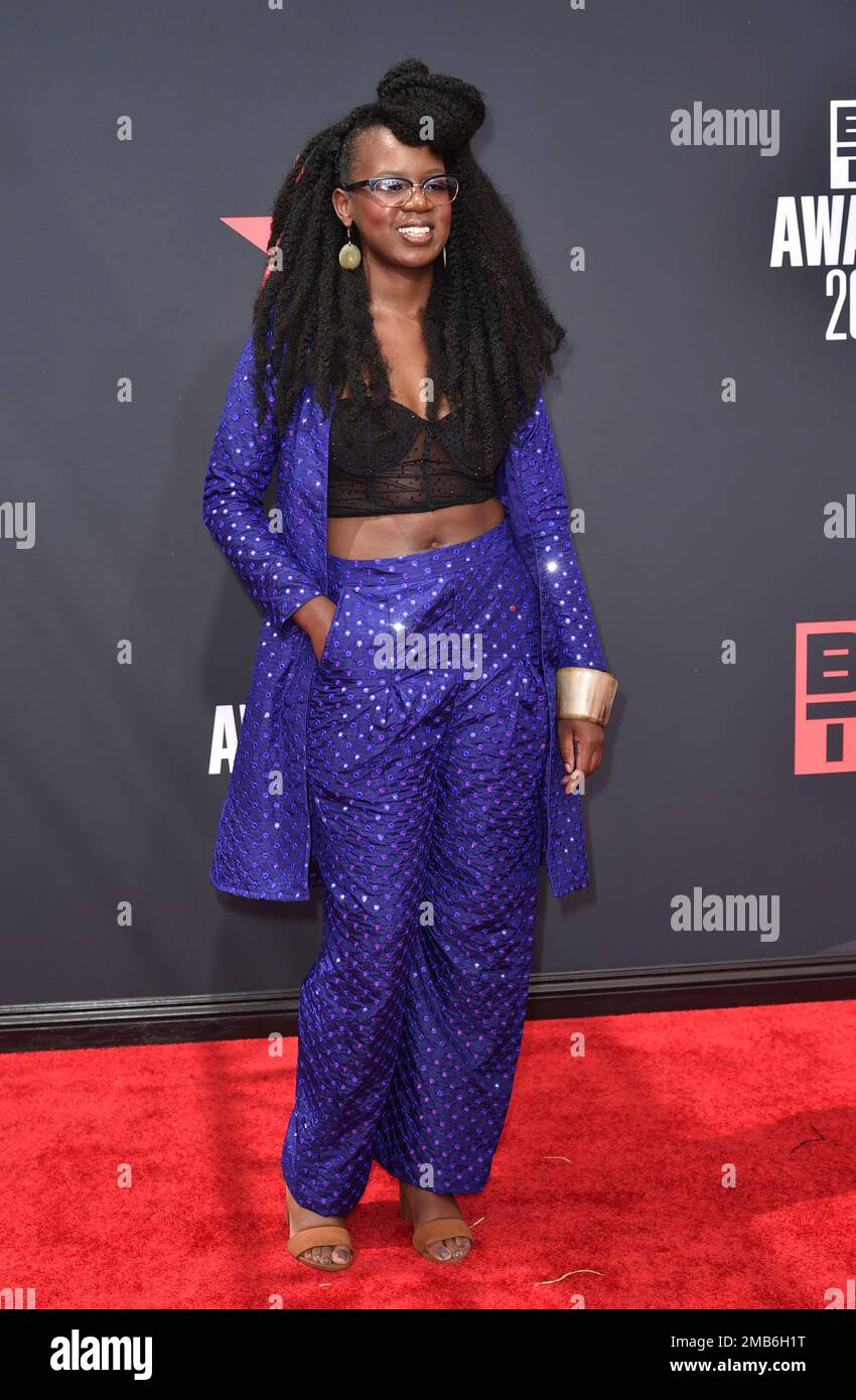 Sitawa Wafula arrives at the BET Awards on Sunday, June 26, 2022, at ...