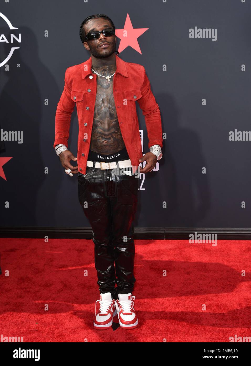 Lil Uzi Vert arrives at the BET Awards on Sunday, June 26, 2022, at the ...