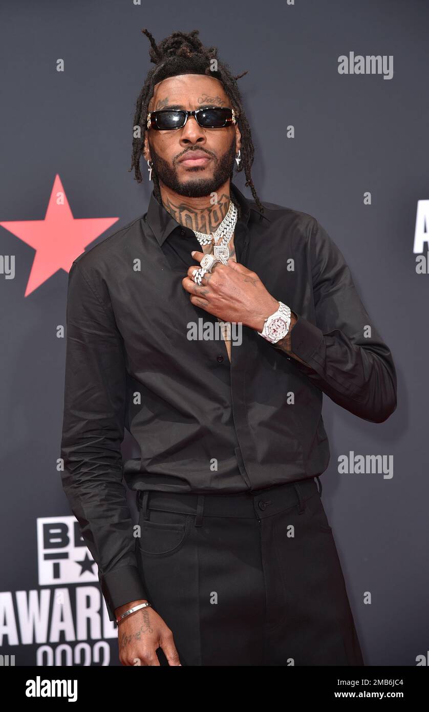 Coca Vango arrives at the BET Awards on Sunday, June 26, 2022, at the ...