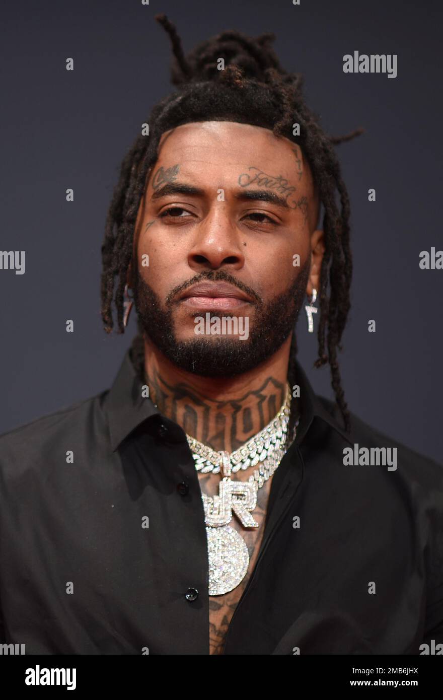 Coca Vango arrives at the BET Awards on Sunday, June 26, 2022, at the ...