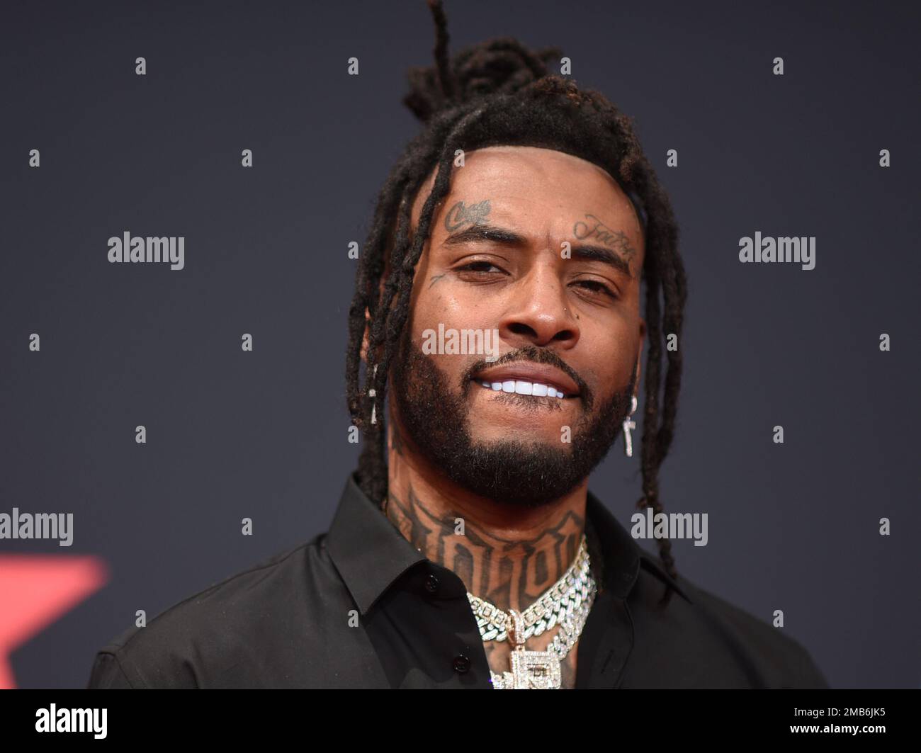 Coca Vango arrives at the BET Awards on Sunday, June 26, 2022, at the ...