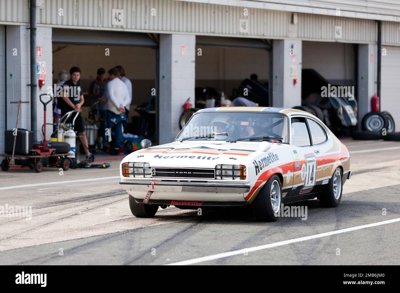 The Ford Capri of Jon Spiers and Ollie Hancock in the National Pit Lane ...